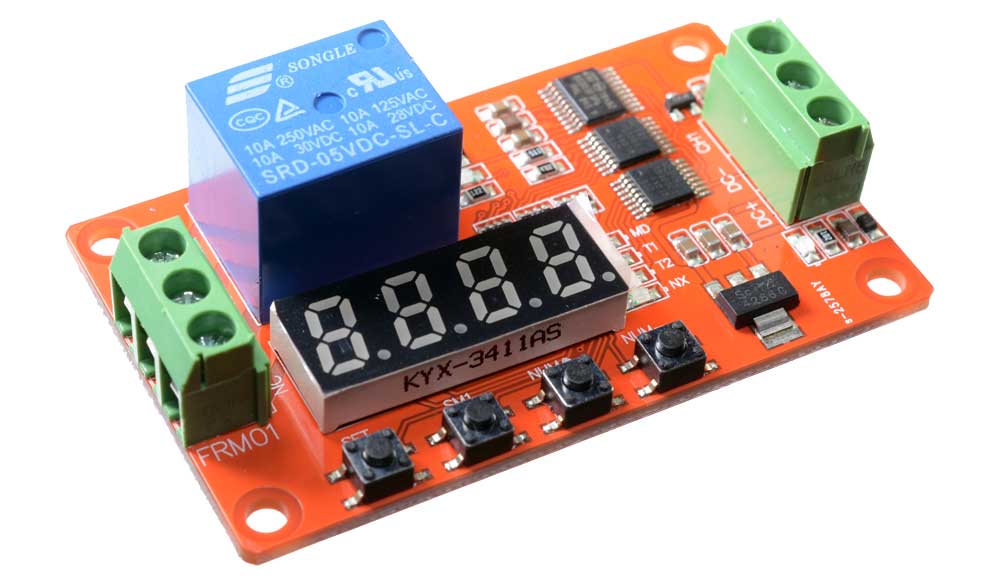 Temporizador - Timer Programable con Display, Multifuncion de 12 VDC ...